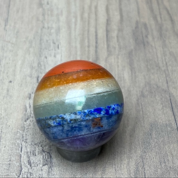 Accents | Chakra Crystal Ball Sphere Orb Rainbow Multi Stone | Poshmark